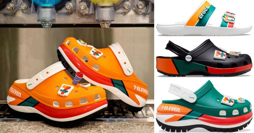 Crocs & 7-Eleven collab to make bright-orange shoes with 3D Slurpee ...